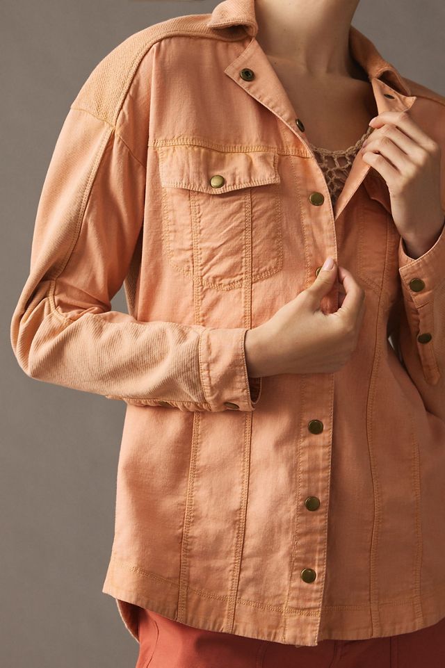 Pilcro Utility Snap Front Shirt Jacket | Anthropologie