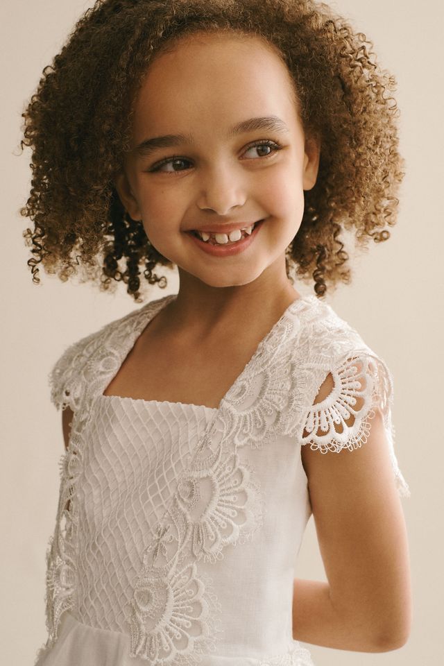 Gió Bespoke Alma Lace Flower Girl Dress | Anthropologie