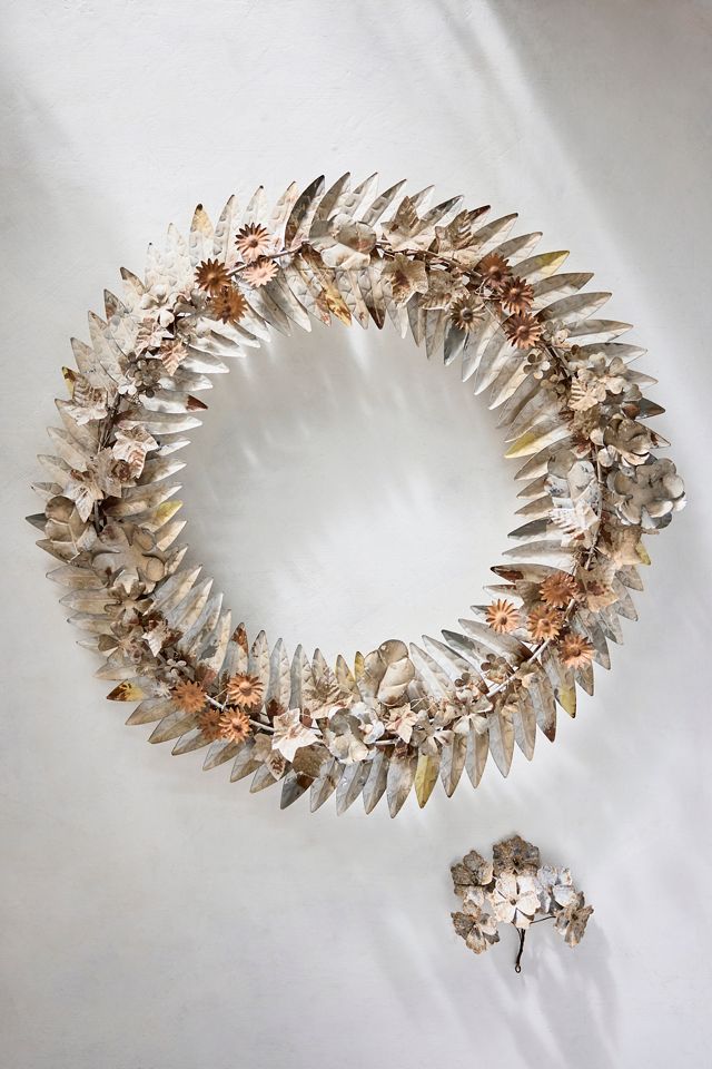 Leaf + Bloom Iron Wreath | Anthropologie
