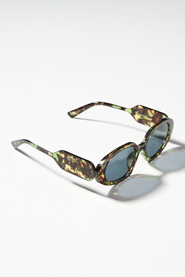 Green Tort Oval Sunglasses Anthropologie