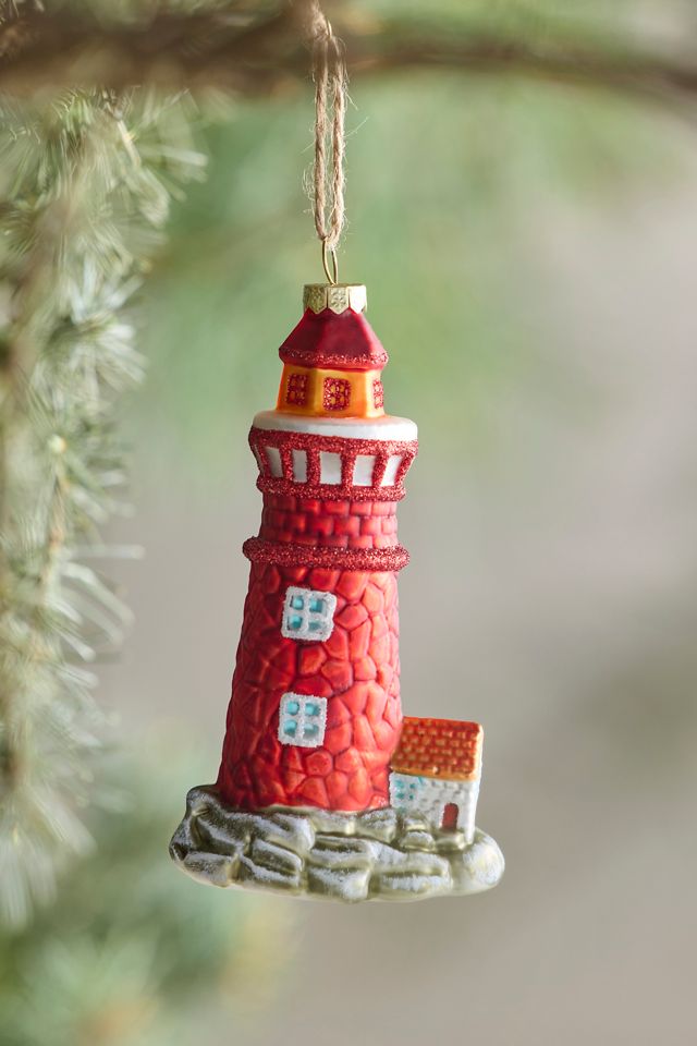 Lighthouse Glass Ornament | Anthropologie