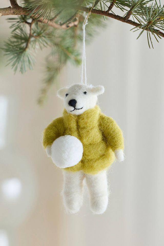 Puffer Bear Felt Ornament | AnthroLiving