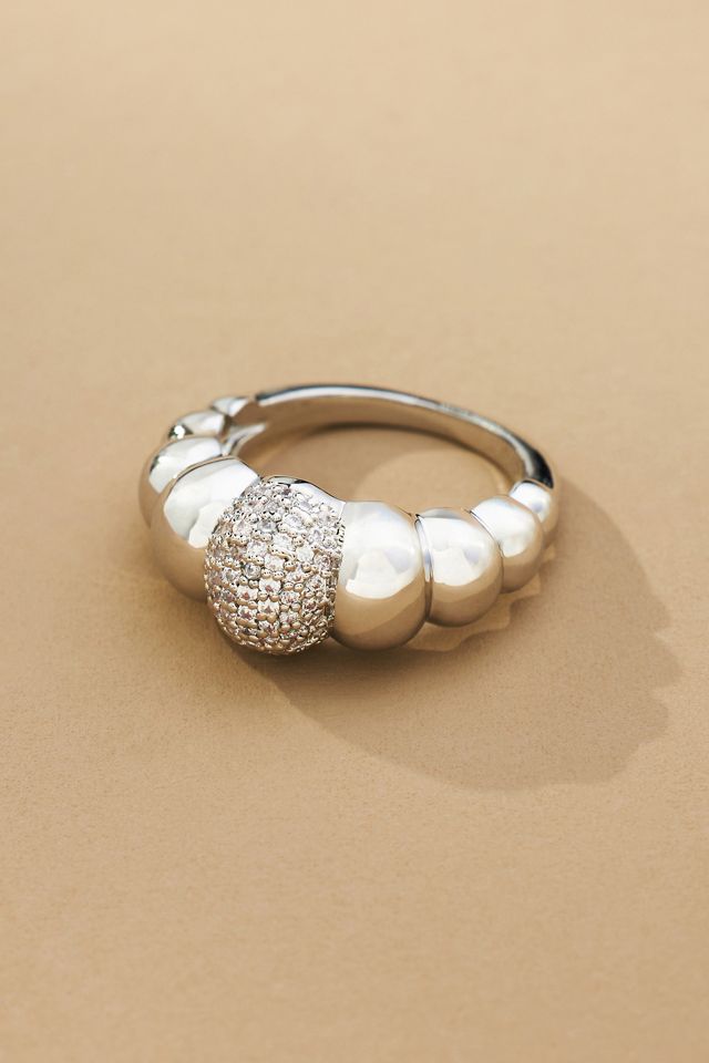 Pavé Ball Ring | Anthropologie