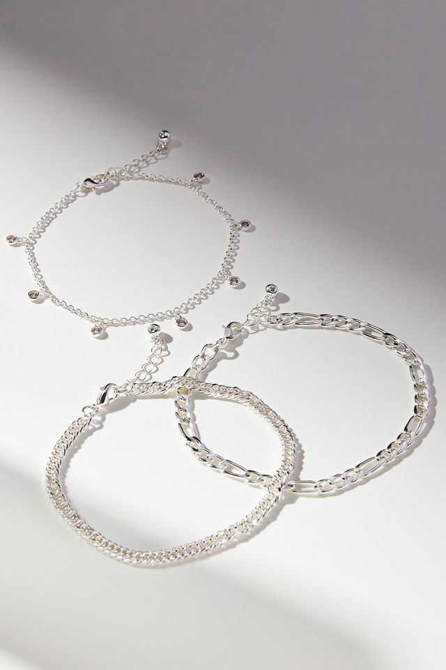 Chain Anklets, Set of 3 | Anthropologie