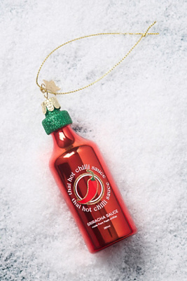 Sriracha Hot Sauce Glass Ornament | AnthroHome