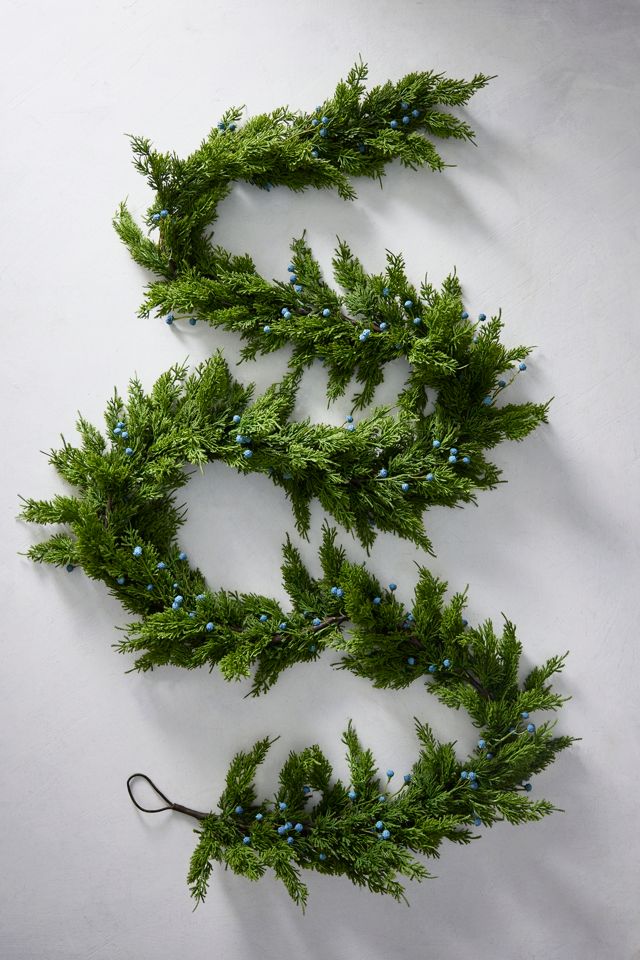 Faux Juniper Berry Garland | AnthroLiving