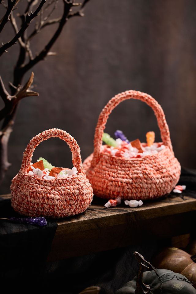 Woven Cotton Halloween Basket | AnthroLiving
