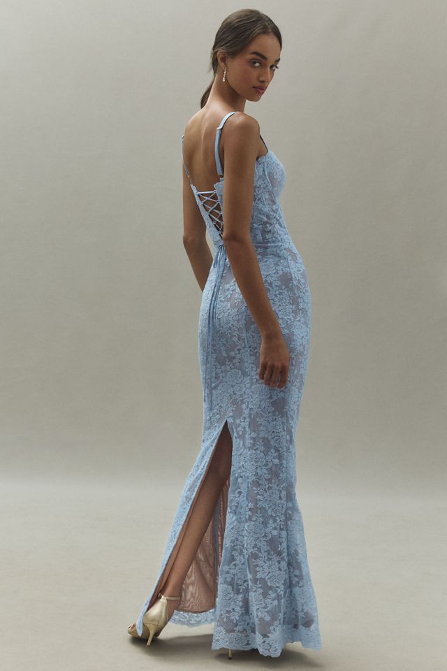 V. Chapman Ruby Corset Lace Maxi Dress | Anthropologie