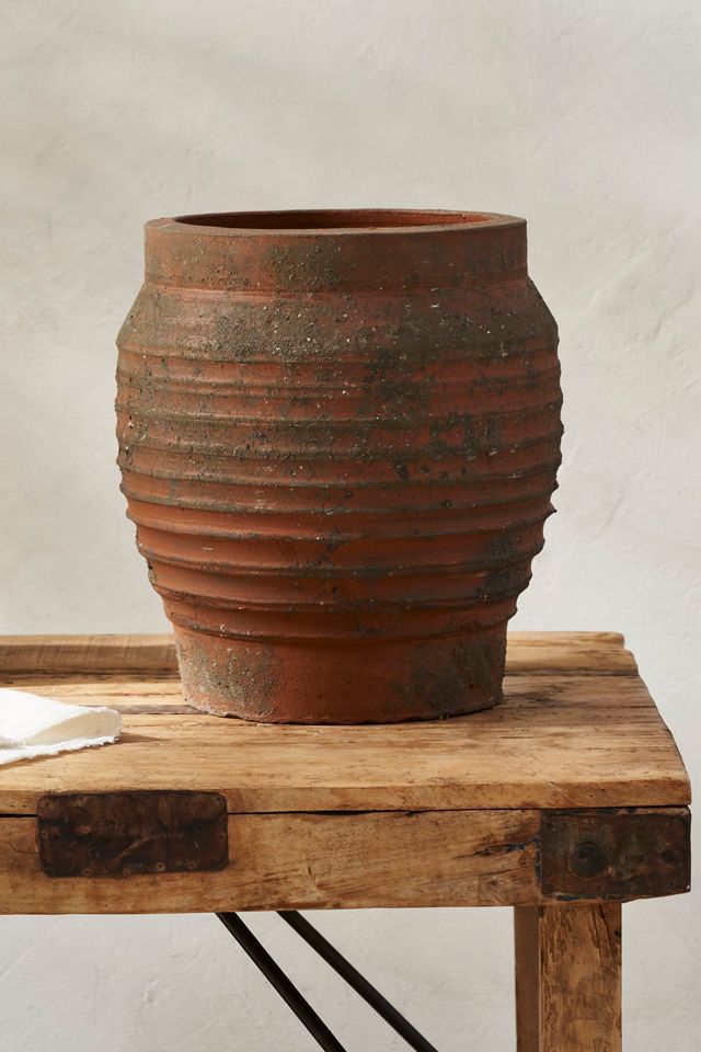 Antiqued Terracotta Jar Planter | Terrain