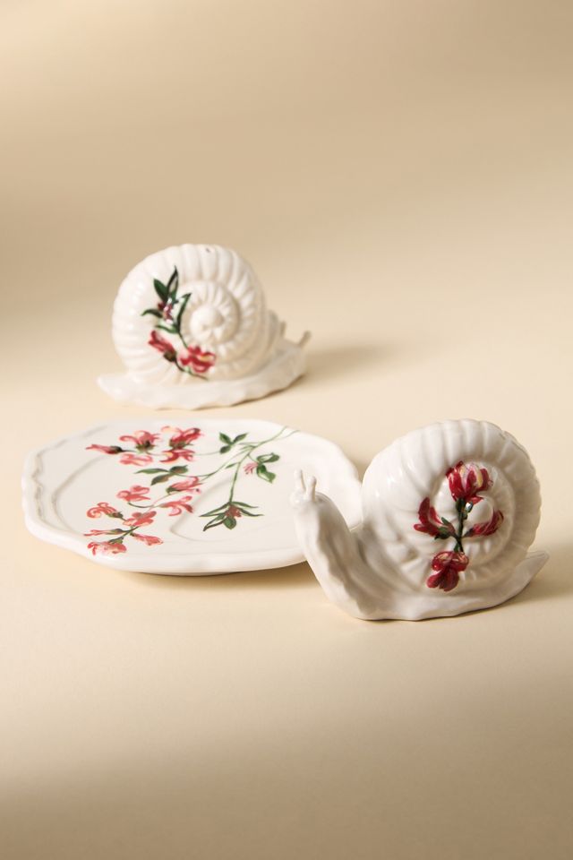 Nathalie Lete Marais Snail Salt & Pepper Shakers | AnthroLiving
