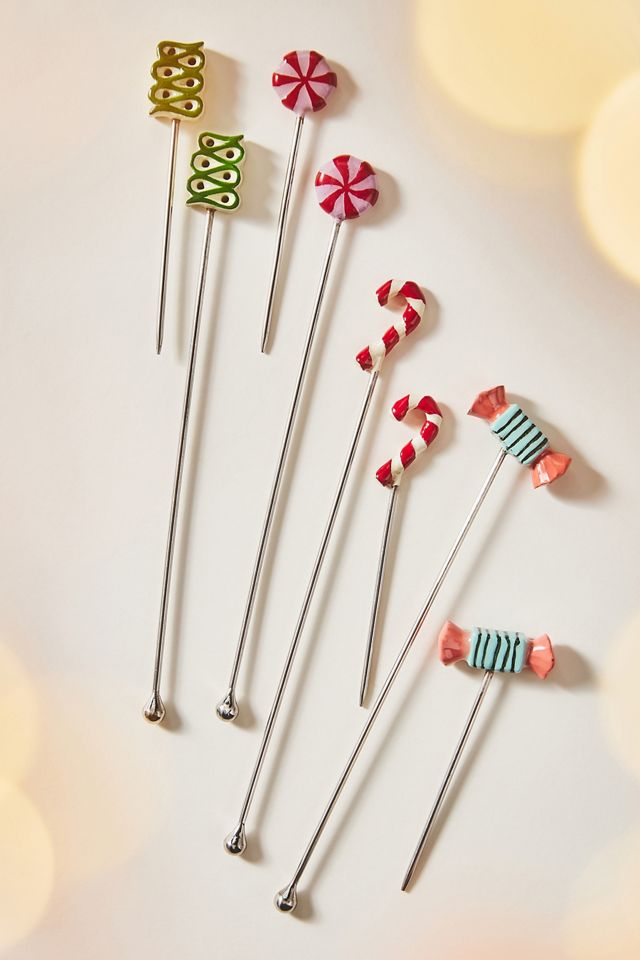 Bon-Bon Cocktail Stirrers, Set of 4 | AnthroLiving