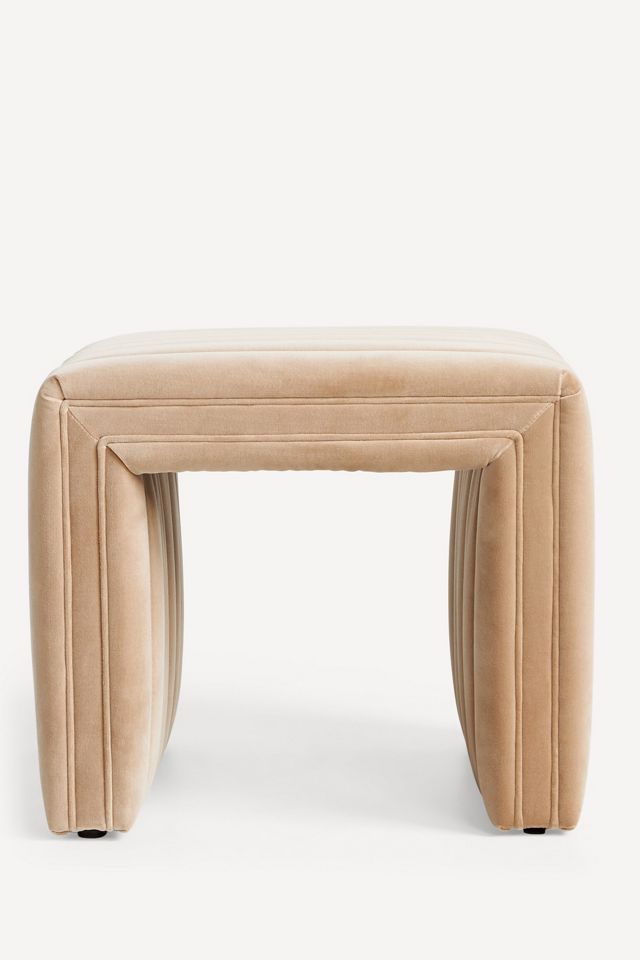 Alexander Velvet Ottoman | AnthroLiving