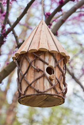 Log Cylinder Birdhouse | AnthroLiving
