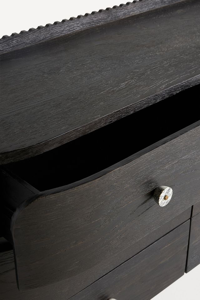 Aria Six-Drawer Oak Wood Dresser | Anthropologie