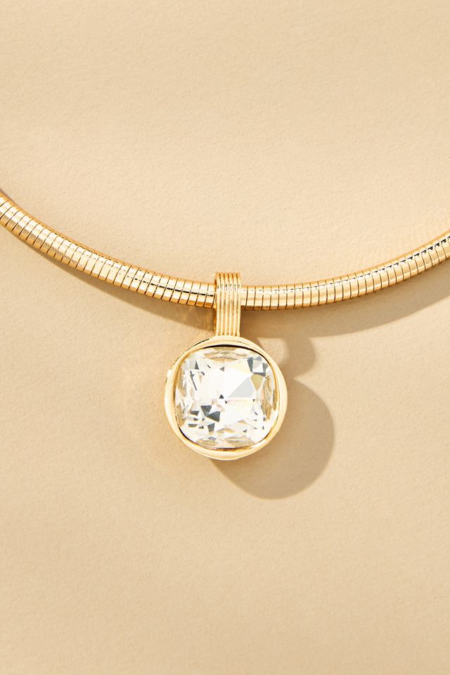Crystal Pendant Collar Necklace | Anthropologie