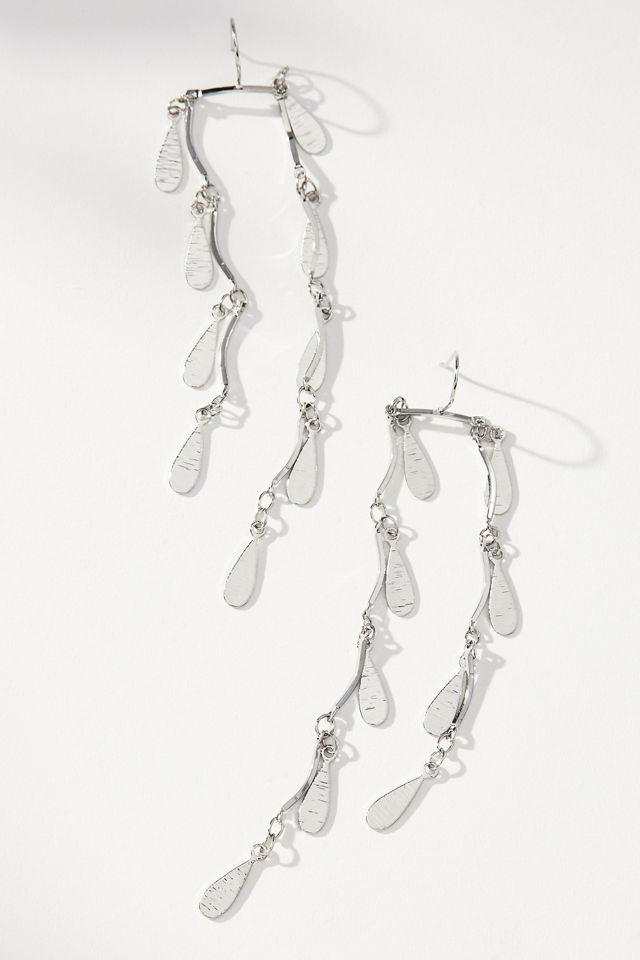 Double Flutter Fringe Drop Earrings | Anthropologie