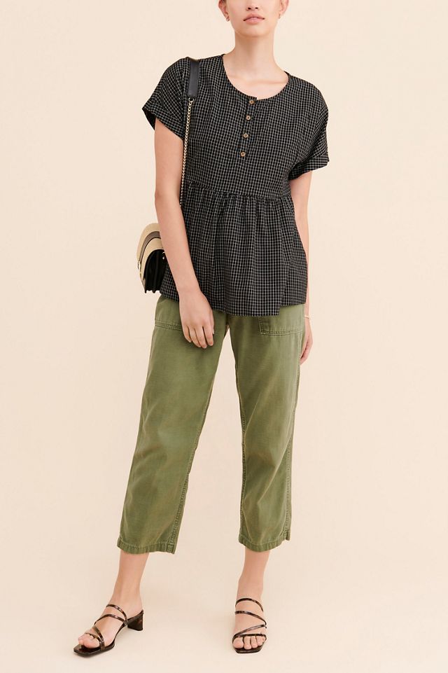 No Less Than Shirred Waist Blouse | Anthropologie