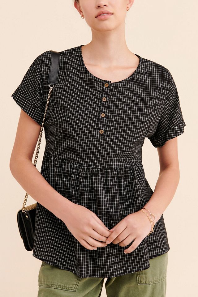 No Less Than Shirred Waist Blouse | Anthropologie