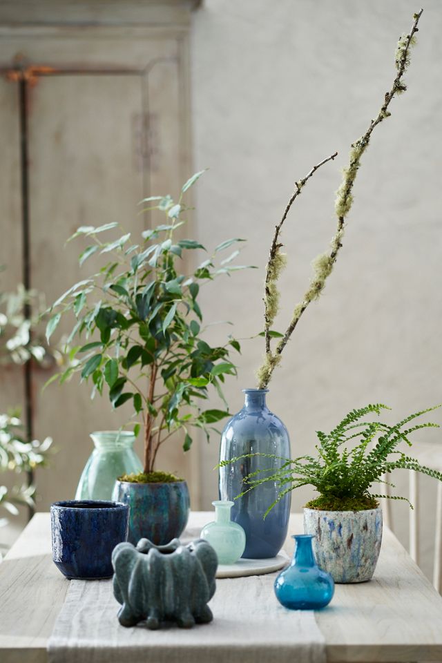 Crackle Taper Ceramic Pot | Anthropologie