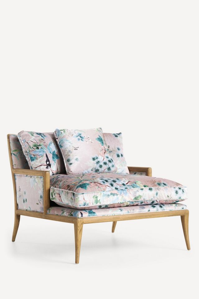 Florence Colleen Velvet Chaise Chair | Anthropologie