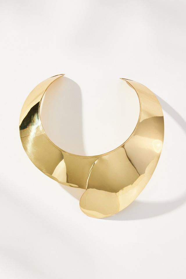 Molten Metal Collar Necklace | Anthropologie