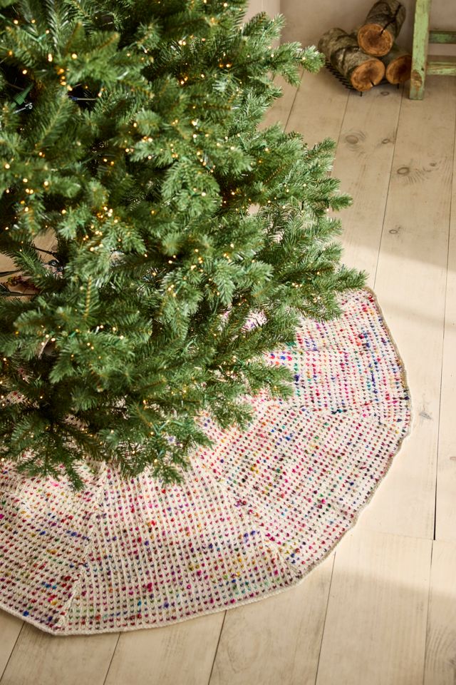 Rainbow Knit Tree Skirt | Anthropologie
