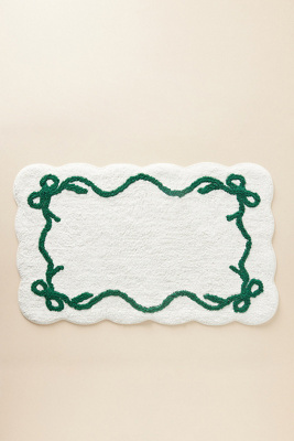 Bow Cotton Bath Mat | Anthropologie