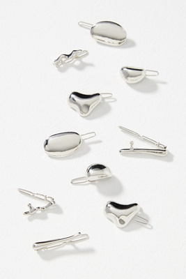 Small Metal Barrettes, Set of 10 | Anthropologie