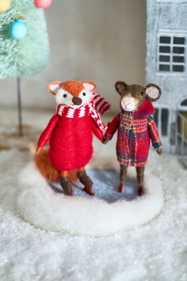 Skating Critters Felt Scene | AnthroLiving