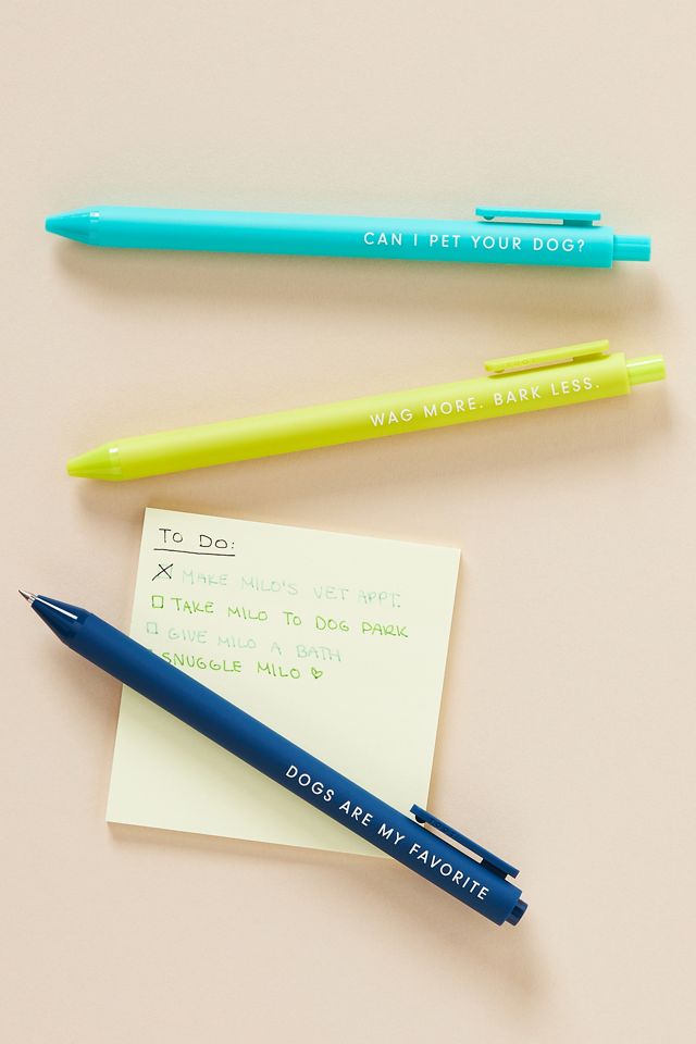 Ruff House Gel Pens, Set of 3 | Anthropologie