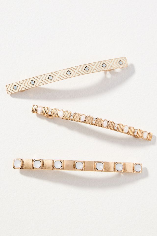 Mixed Enamel Barrettes, Set of 5 | Anthropologie