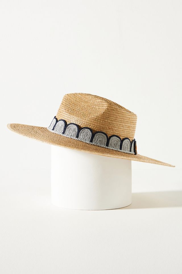 Sunshine Tienda Miriam Palm Fringe Wide Brim Hat | Anthropologie