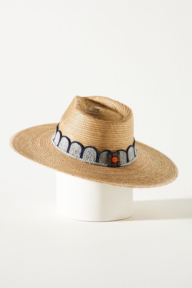 Sunshine Tienda Miriam Palm Fringe Wide Brim Hat | Anthropologie