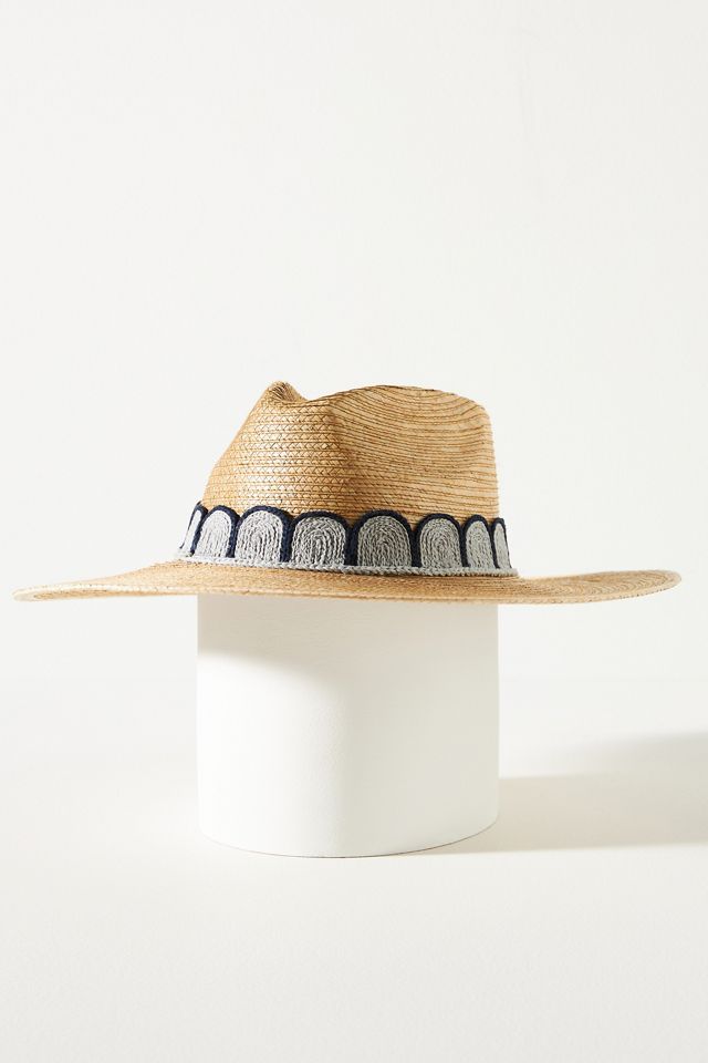Sunshine Tienda Miriam Palm Fringe Wide Brim Hat | Anthropologie