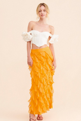 Let Me Be Sasha Ruffled Skirt | Anthropologie
