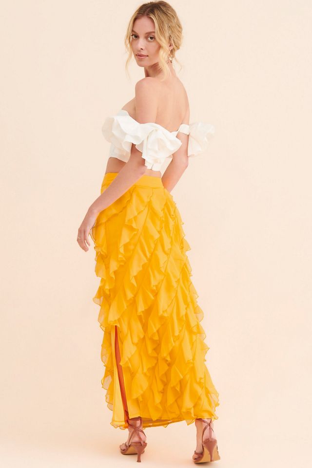 Let Me Be Sasha Ruffled Skirt | Anthropologie