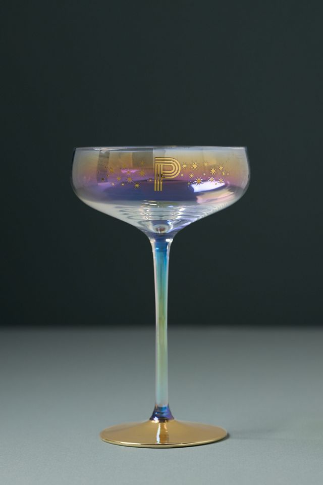 Camille Monogram Coupe Glass | AnthroHome