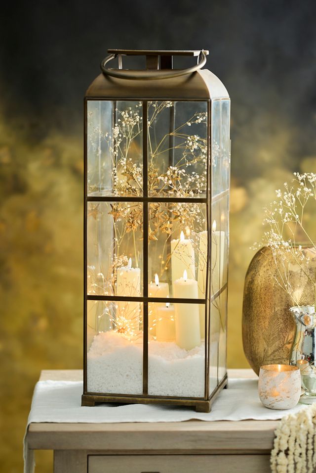 Brass Windowpane Lantern | Terrain