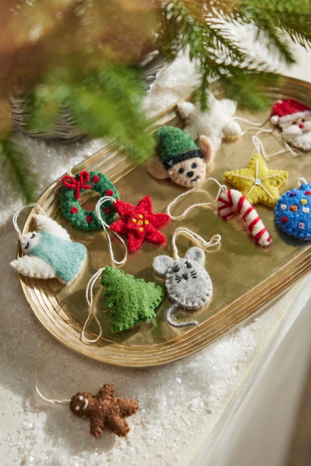 Mini Felt Ornament + Tree Topper Set | Anthropologie