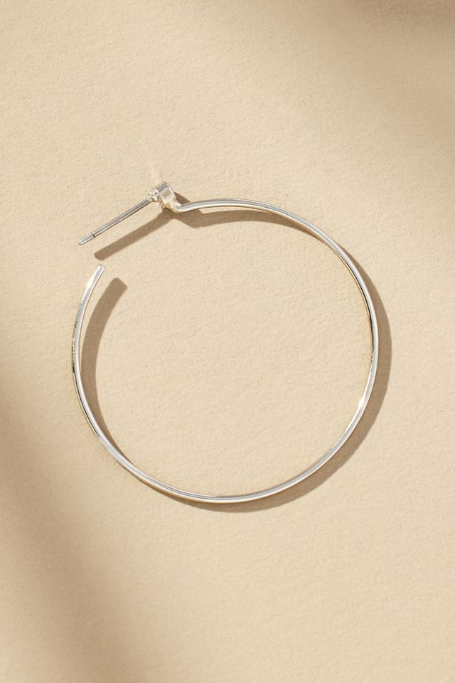 Large Thin Hoop Earrings | Anthropologie