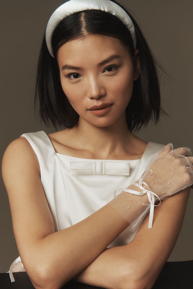 Bhldn Bow Square Neck Mini Shift Dress Anthropologie