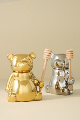 Metallic Bear Honey Pot | AnthroHome