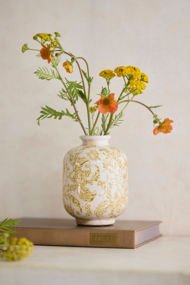 Distressed Patterned Vase | Terrain