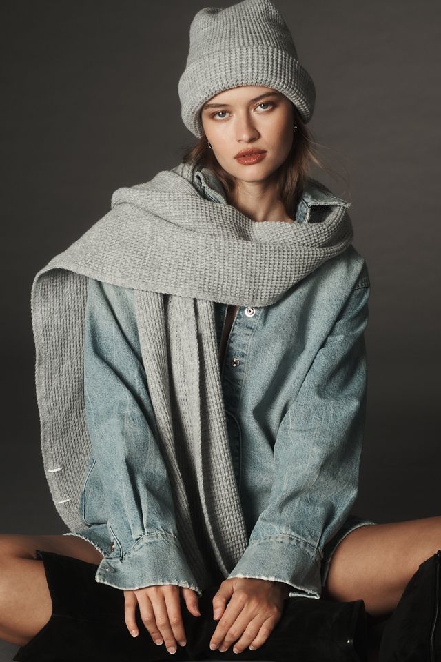 The Elsie Waffle-Knit Scarf | Anthropologie