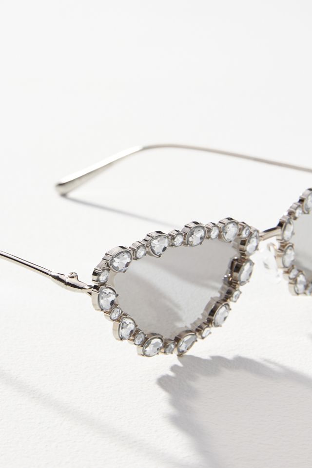 Rhinestone Deco Wire Sunglasses | Anthropologie