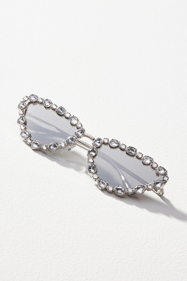 Rhinestone Deco Wire Sunglasses | Anthropologie