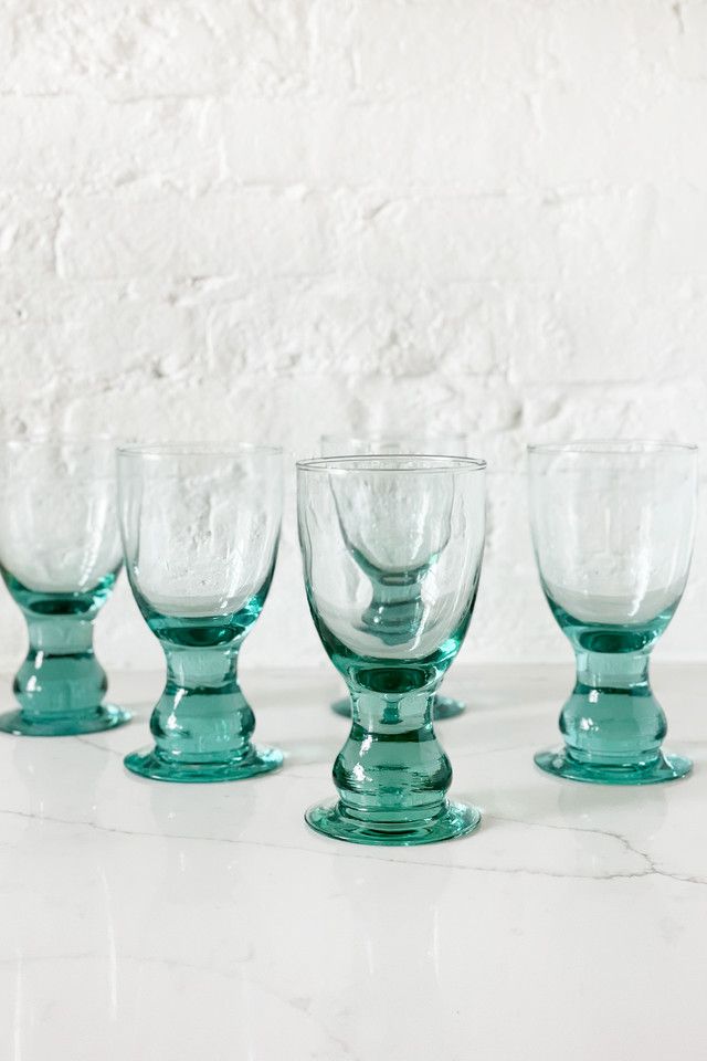 Old Flame Candle Co Vintage Hand Blown Glass Goblets | AnthroLiving