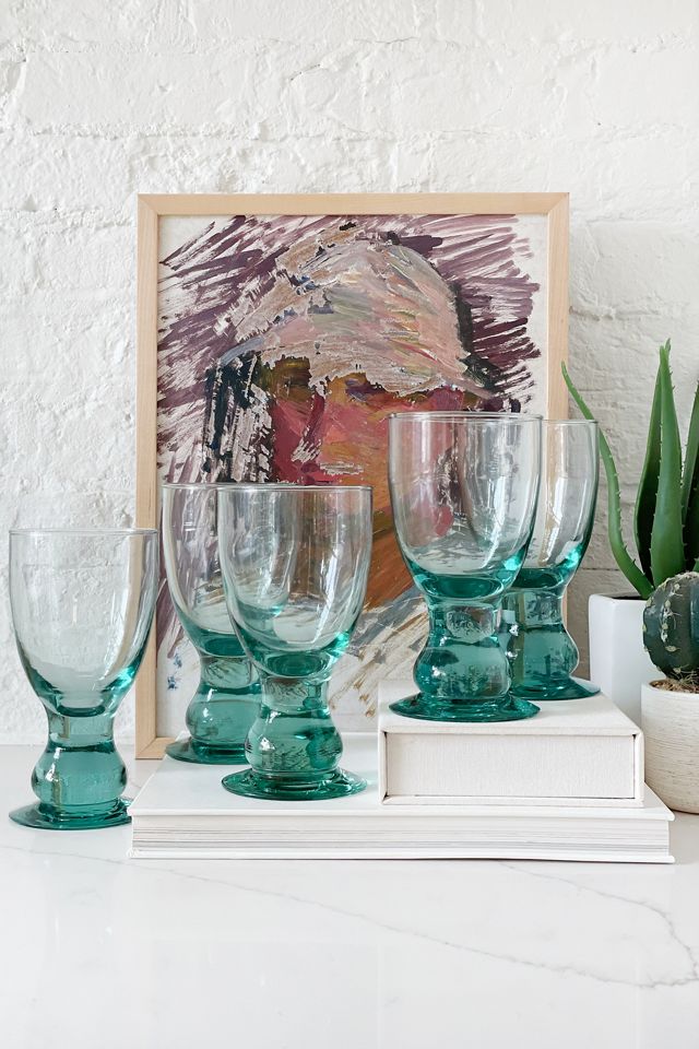 Old Flame Candle Co Vintage Hand Blown Glass Goblets | AnthroLiving