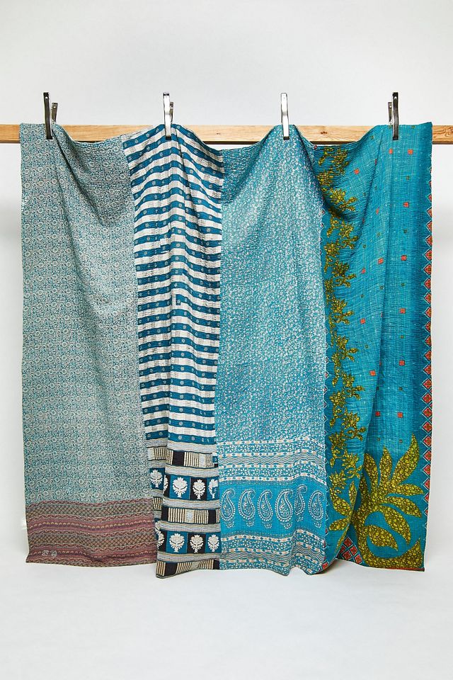 Anchal King Vintage Kantha Quilt No. K240101 | AnthroLiving
