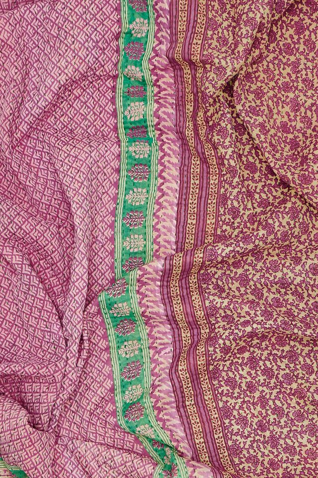 Anchal Twin Vintage Kantha Quilt No. T240114 | AnthroLiving